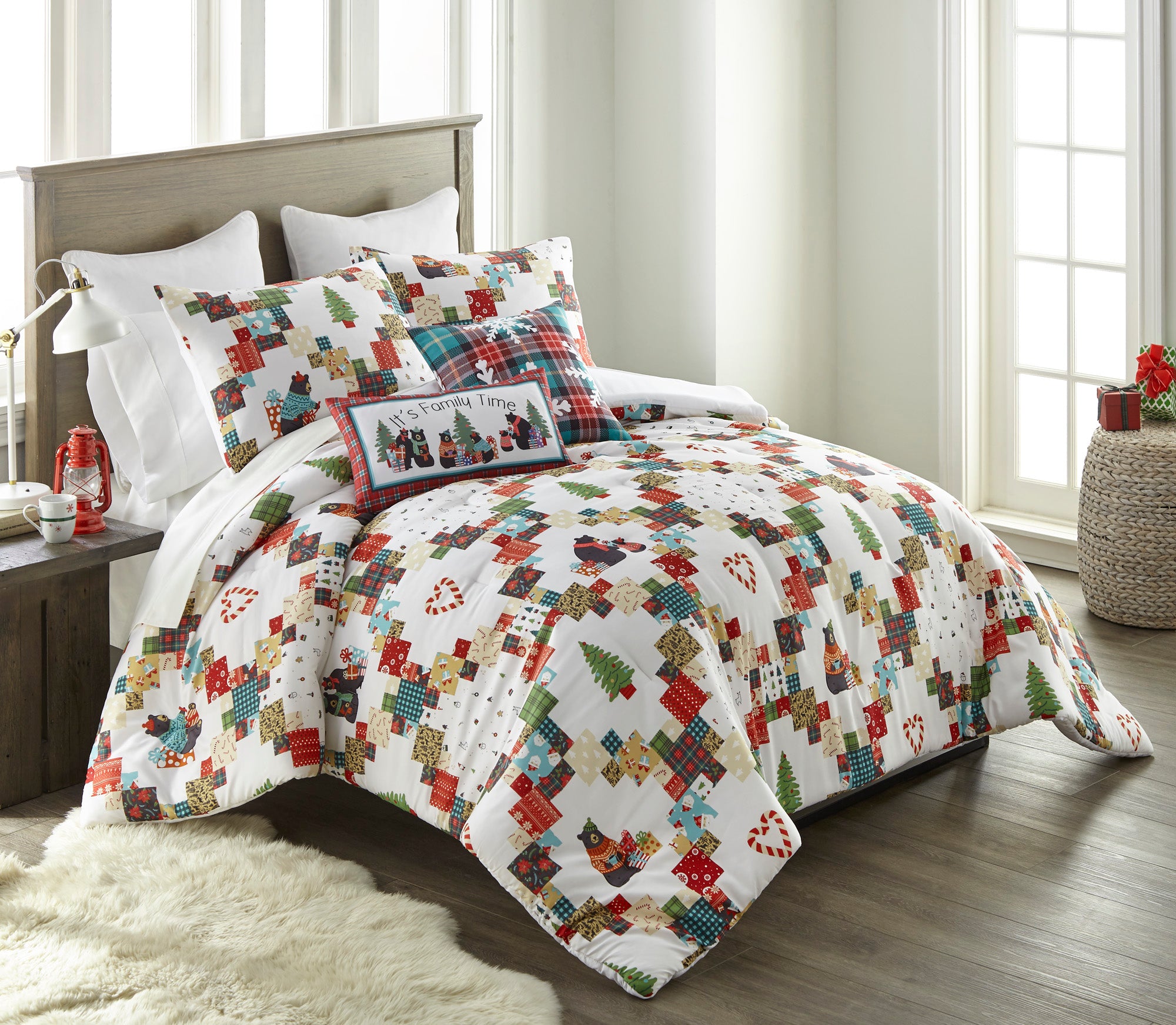 Christmas Holiday Bear Comforter Set | The Cabin Shack