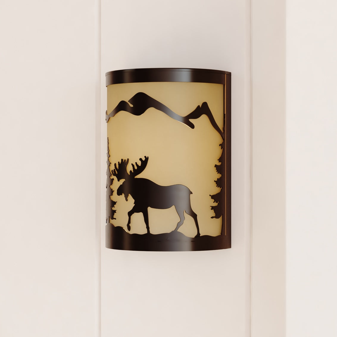 Evergreen Bronze Meadow Trail Moose Wall Sconce | The Cabin Shack