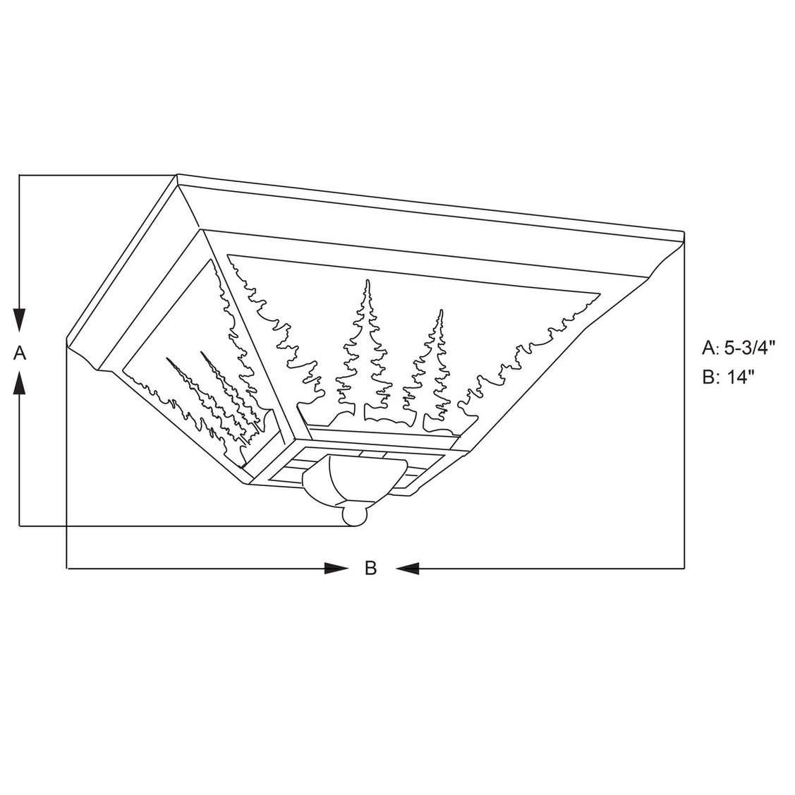 Lily Mountain Evergreen Trail Ceiling Light | The Cabin Shack