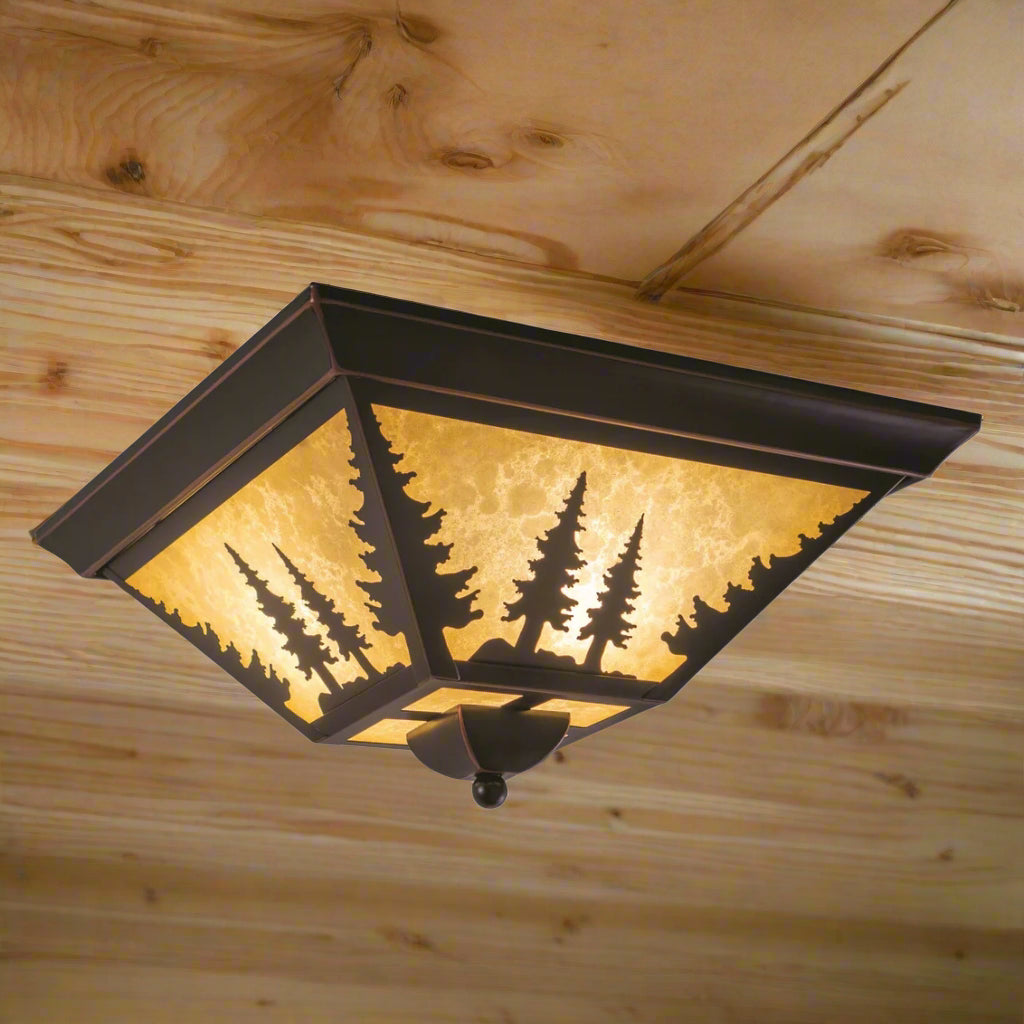 Lily Mountain Evergreen Trail Ceiling Light | The Cabin Shack