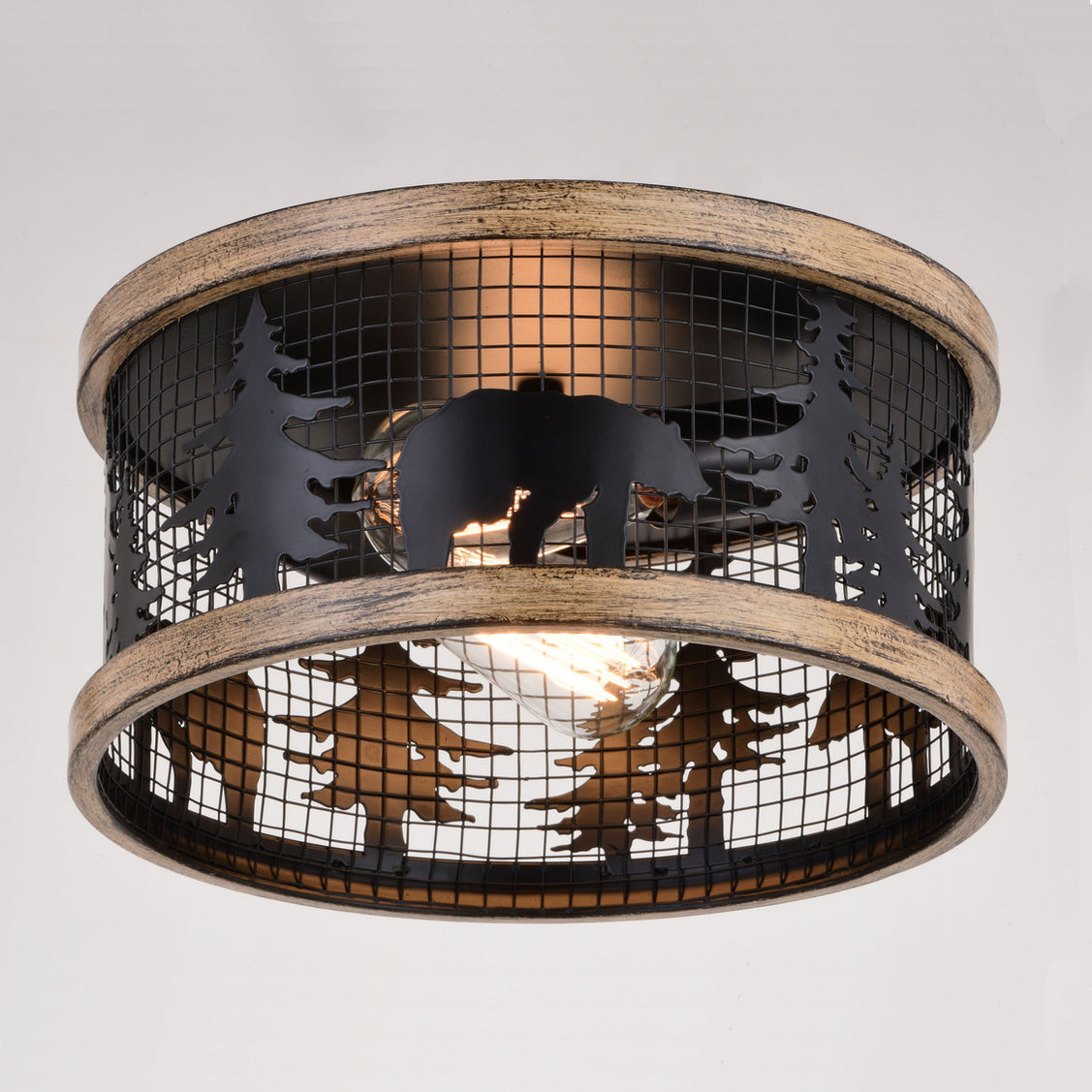 Manitou Incline Evergreen Bear Ceiling Light | The Cabin Shack