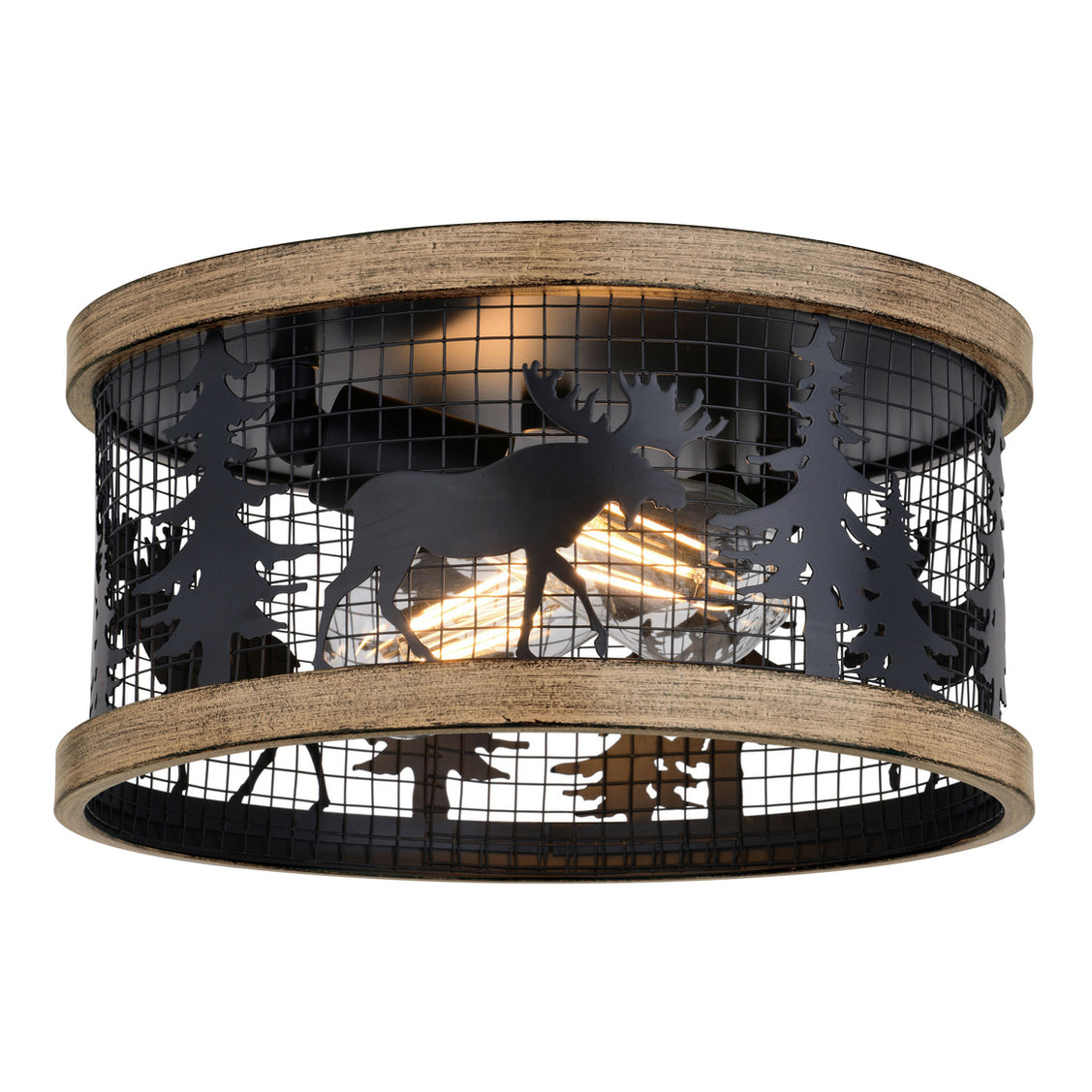 Oak Wood Cheyenne Canyon Trail Ceiling Light | The Cabin Shack