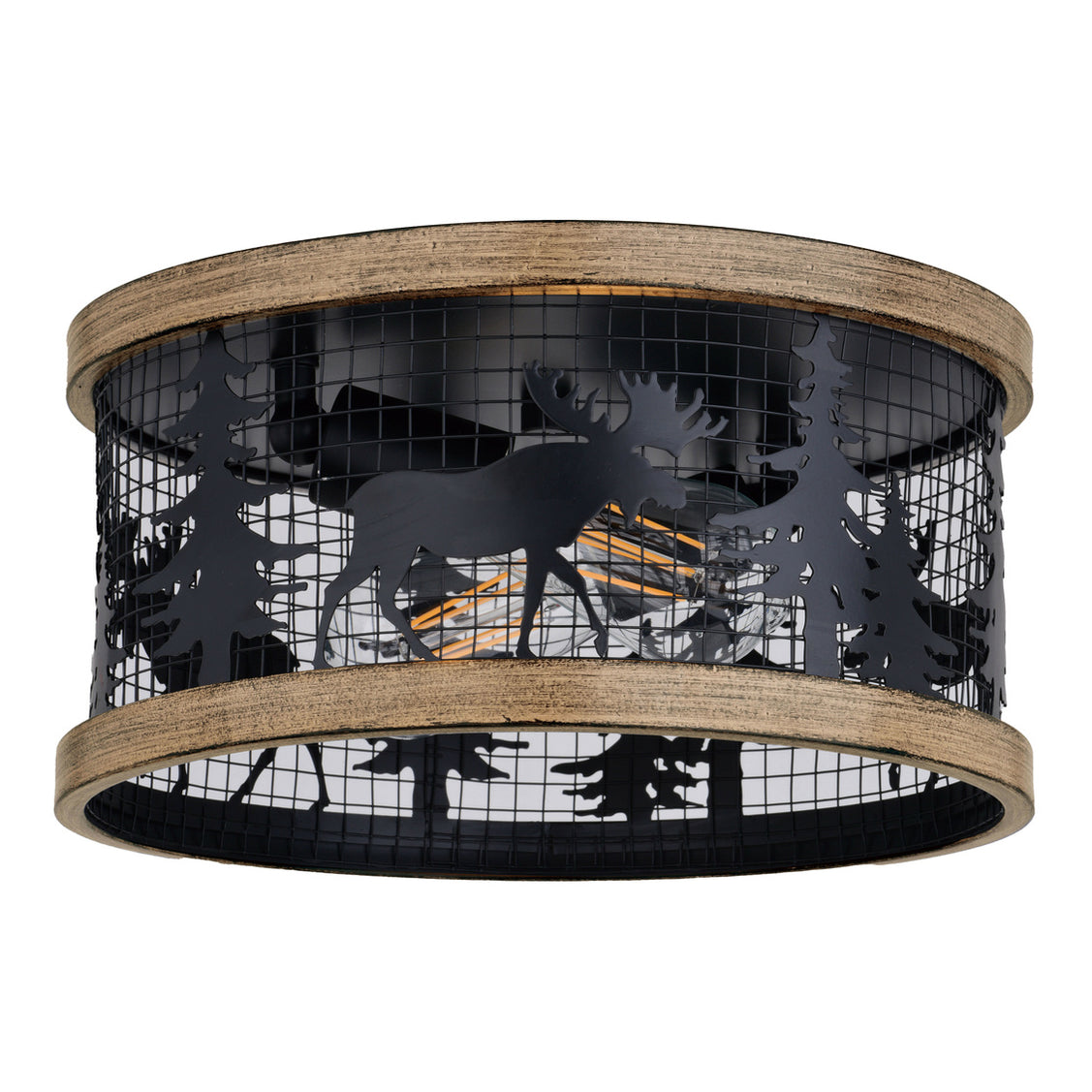 Oak Wood Cheyenne Canyon Trail Ceiling Light | The Cabin Shack