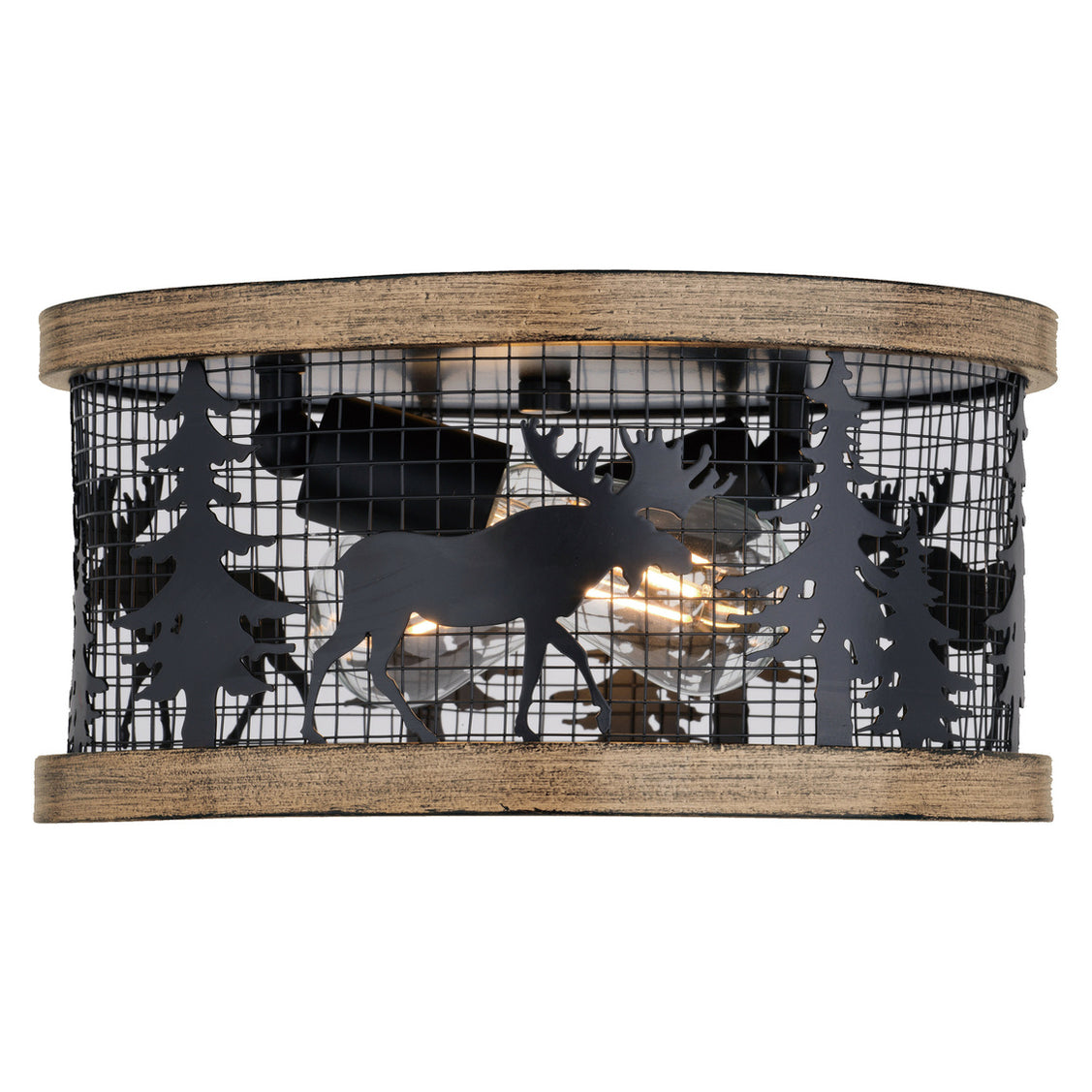 Oak Wood Cheyenne Canyon Trail Ceiling Light | The Cabin Shack