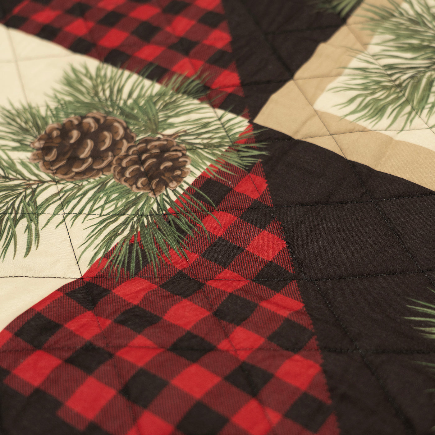 Red Rocks Pinecone Patterned Quilt Set | The Cabin Shack