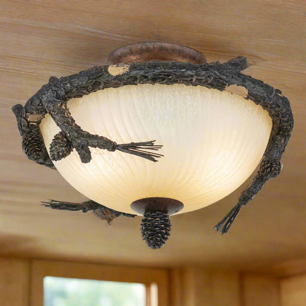 Wild Basin Pinecone Trail Ceiling Light | The Cabin Shack