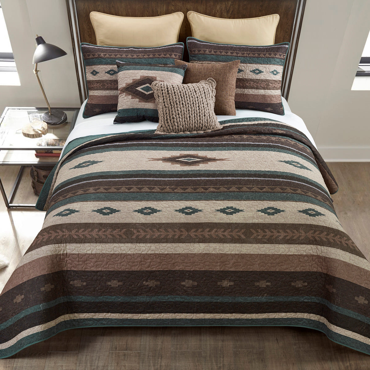 Green Heritage Rustic Tribe Comforter Set | The Cabin Shack